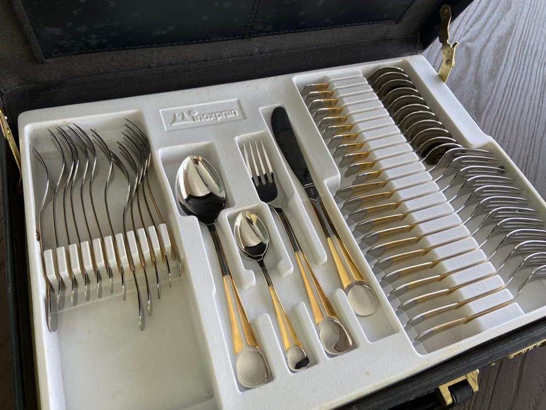 MADE IN ITALY Zanetti / Inoxpran 18/10 Stainless Steel 24k Gold Plated ...