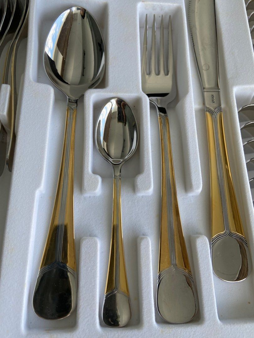 MADE IN ITALY Zanetti / Inoxpran 18/10 Stainless Steel 24k Gold Plated ...