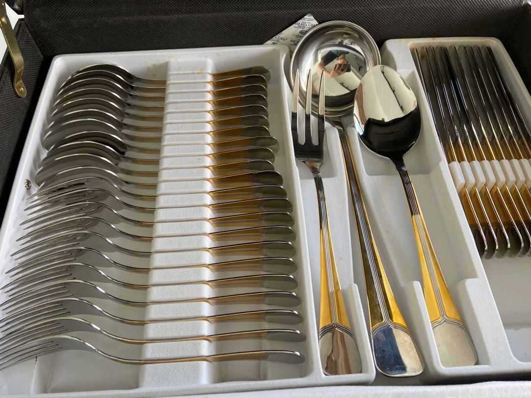 MADE IN ITALY Zanetti / Inoxpran 18/10 Stainless Steel 24k Gold Plated ...