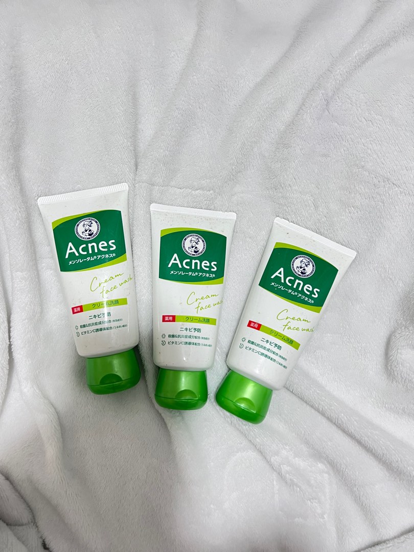 MENTHOLATUM ACNES Medicated Facial Wash 130g cream type on Carousell