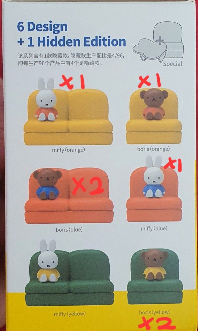 Miffy Blind Box - Phone Stand/ Card Stand/ Sofa for Dolls, Hobbies & Toys, Toys & Games on Carousell