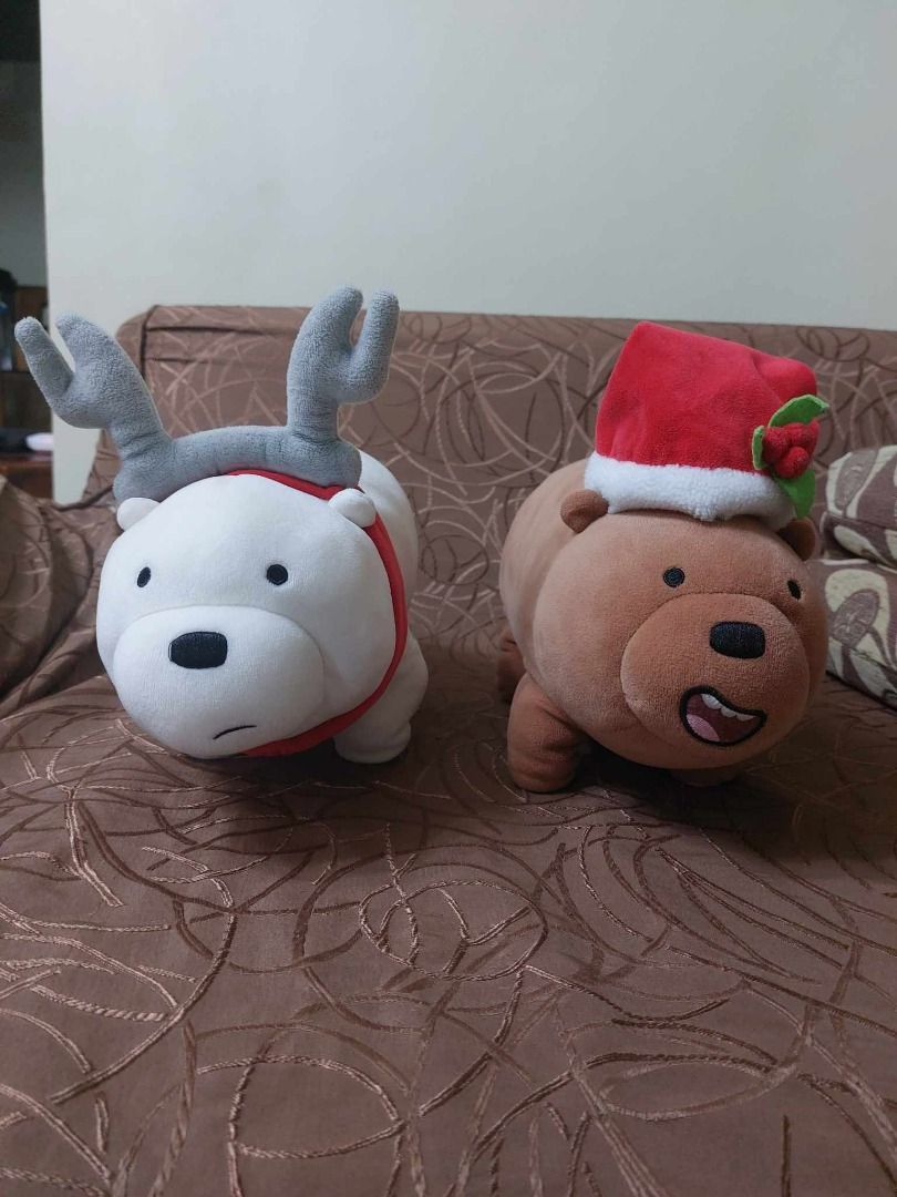 Miniso Christmas Edition Ice Bear and Grizzly Bundle Stuffed Toys (Pls ...