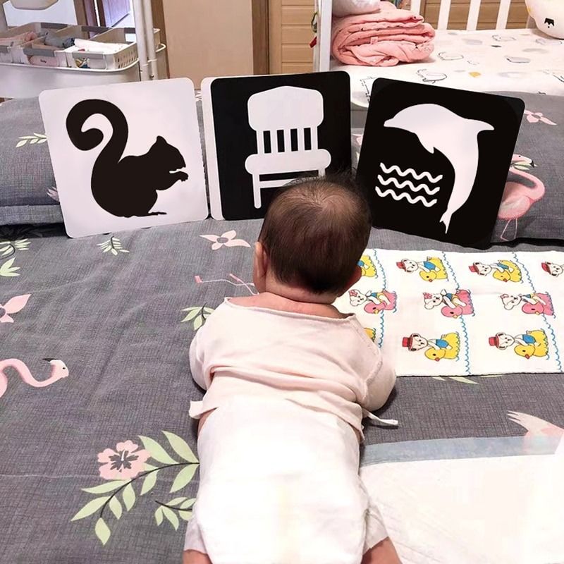 Montessori Toys Baby Visual Stimulation Card Black White, 兒童＆孕婦用品, 嬰兒玩具 ...