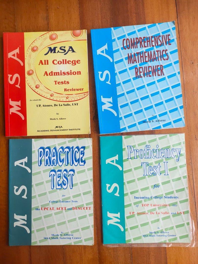MSA College Admission Test Reviewers (Sold as Set), Hobbies & Toys ...