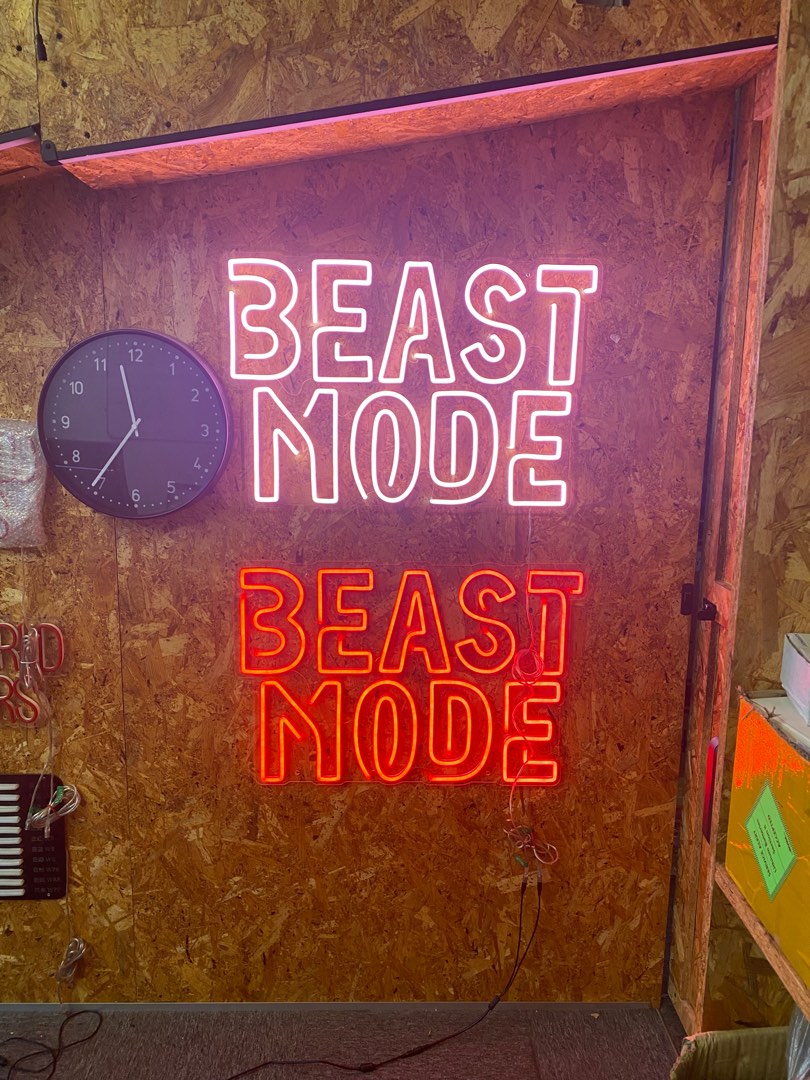 NEON SIGN - Beast mode, Furniture & Home Living, Lighting & Fans ...