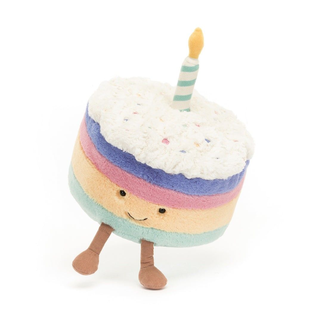 NEW DESIGN 2023 - JELLYCAT Amuseable Rainbow Birthday Cake soft toy ...