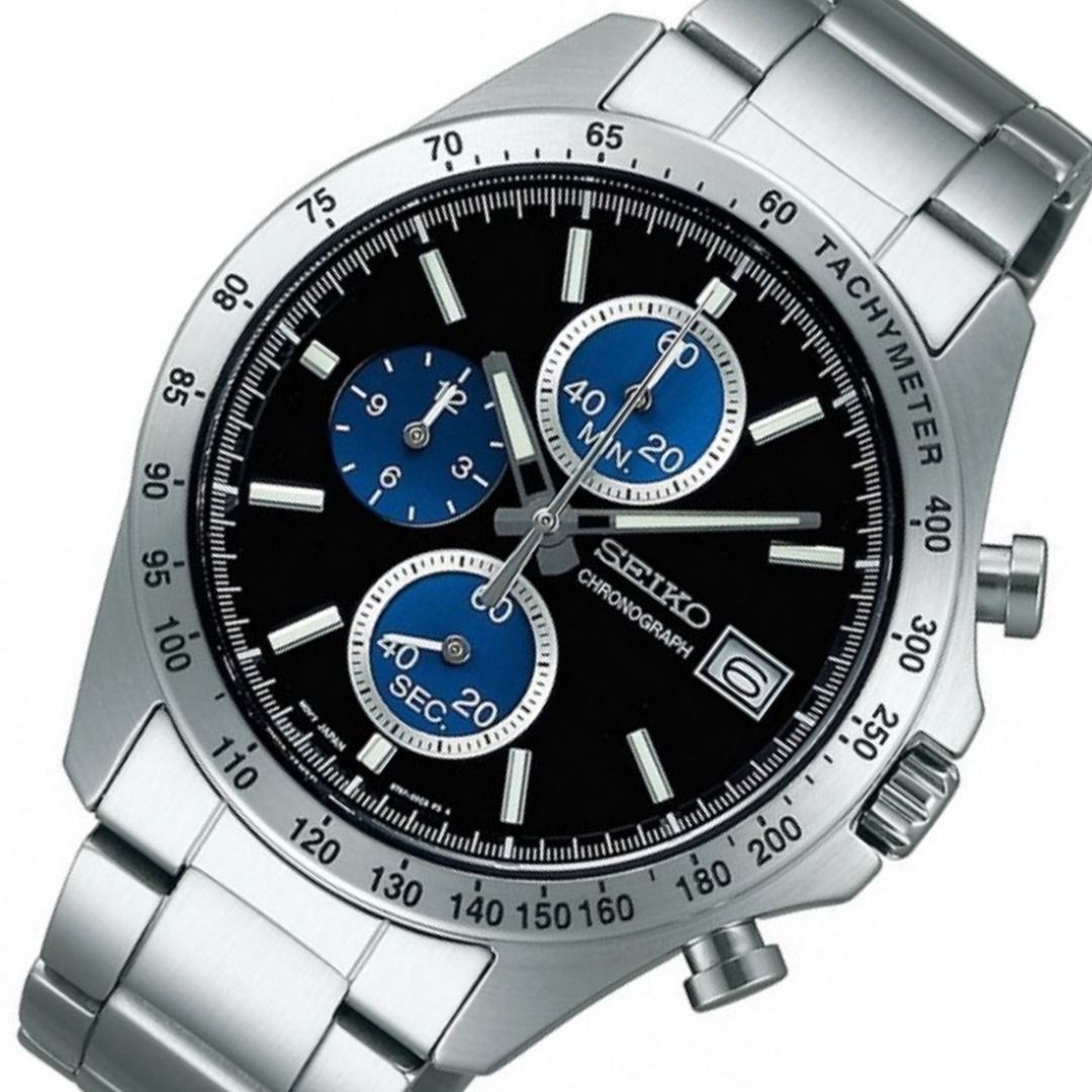 New Release Seiko Spirit JDM Selection Black Blue Dial Chronograph ...
