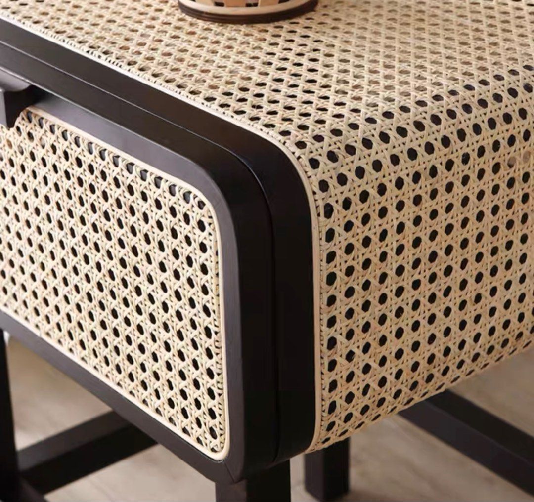 NIC Rustic Rattan Bedside Table, Furniture & Home Living, Furniture ...