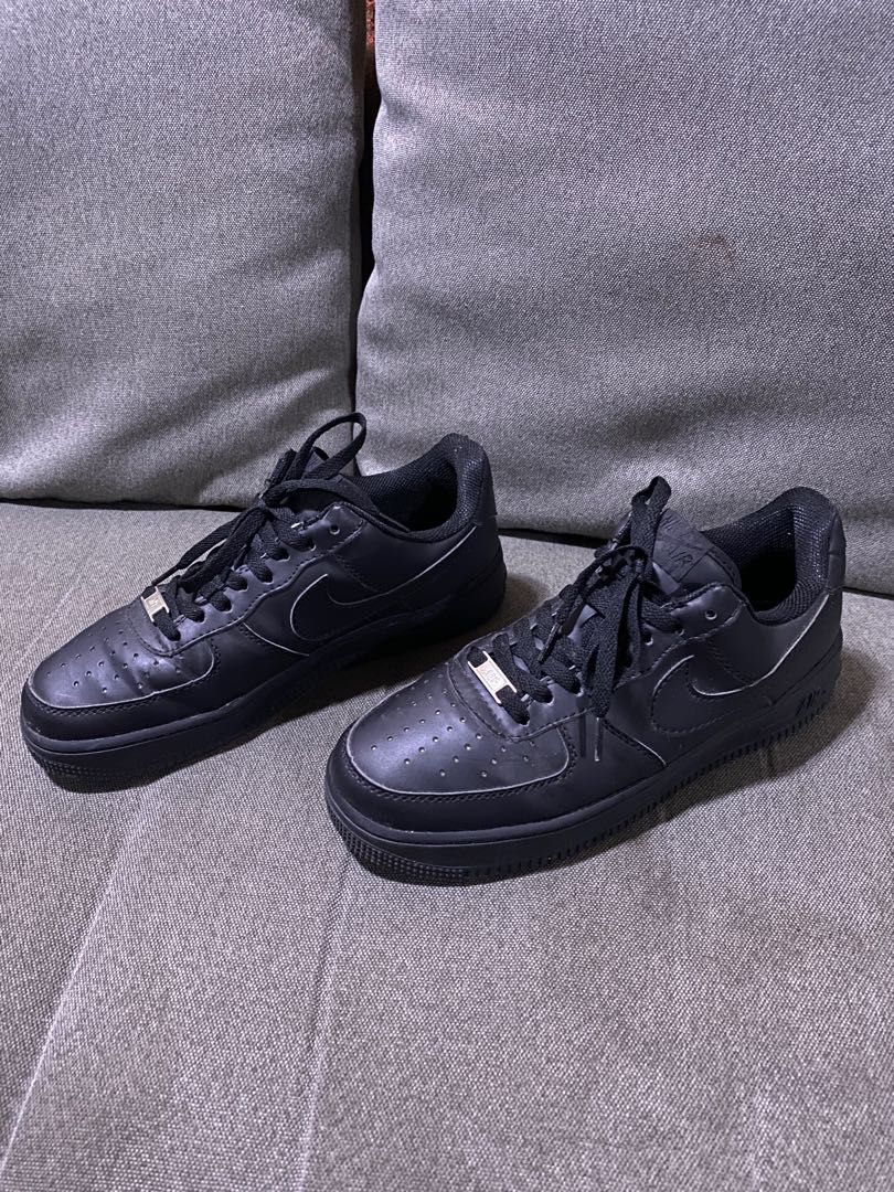 NIKE AIR FORCE 1 TRIPLE BLACK, Men's Fashion, Footwear, Sneakers on ...