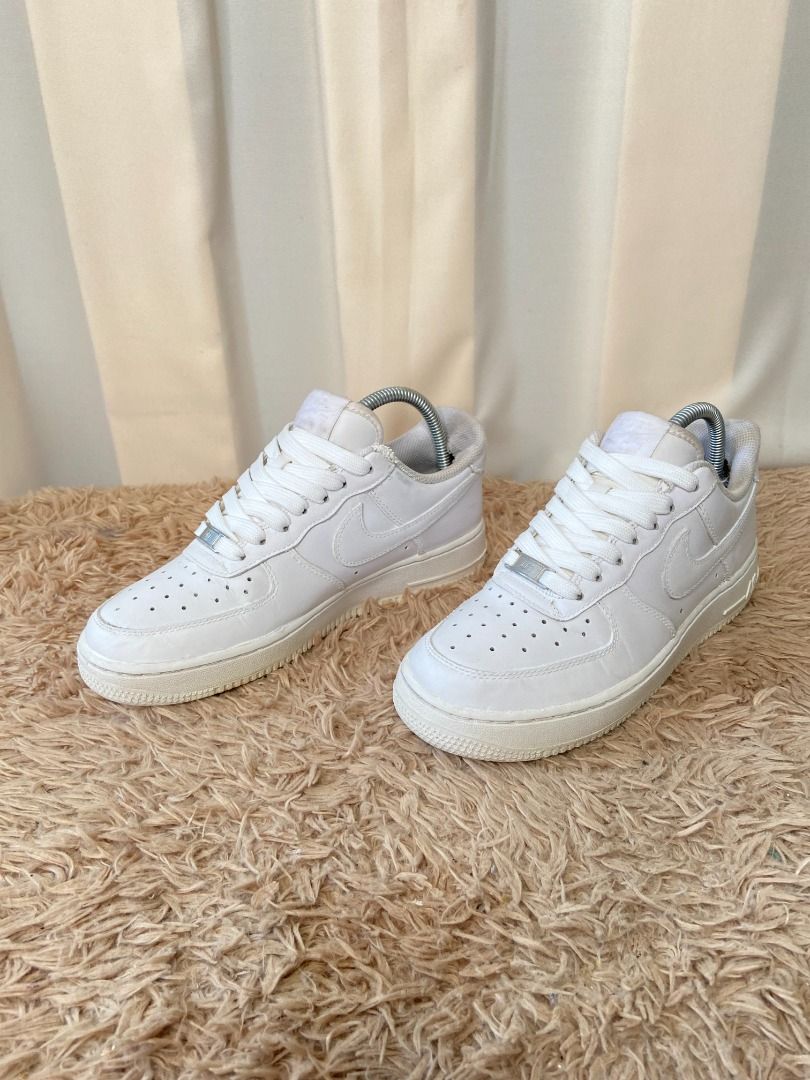 Nike Airforce 1 AF1 Size Triple White 7WMN, Women's Fashion, Footwear ...