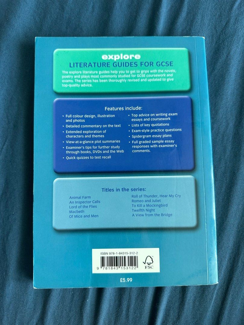 Of Mice and Men revision guide GCSE, 興趣及遊戲, 書本 & 文具, 教科書 - Carousell