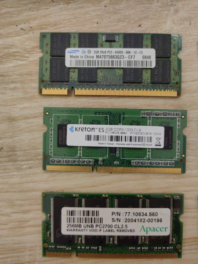 Old laptop ram, Computers & Tech, Parts & Accessories, Computer Parts ...