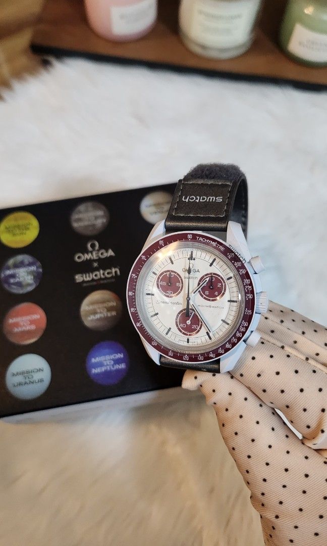 Omega X Swatch Bioceramic Moonswatch Pluto Watch, Luxury, Watches on ...