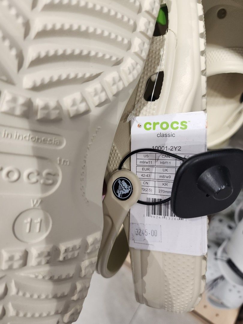 Original Crocs Classic Comfort Clogs Beige Size M5W7 (Bone Color ...