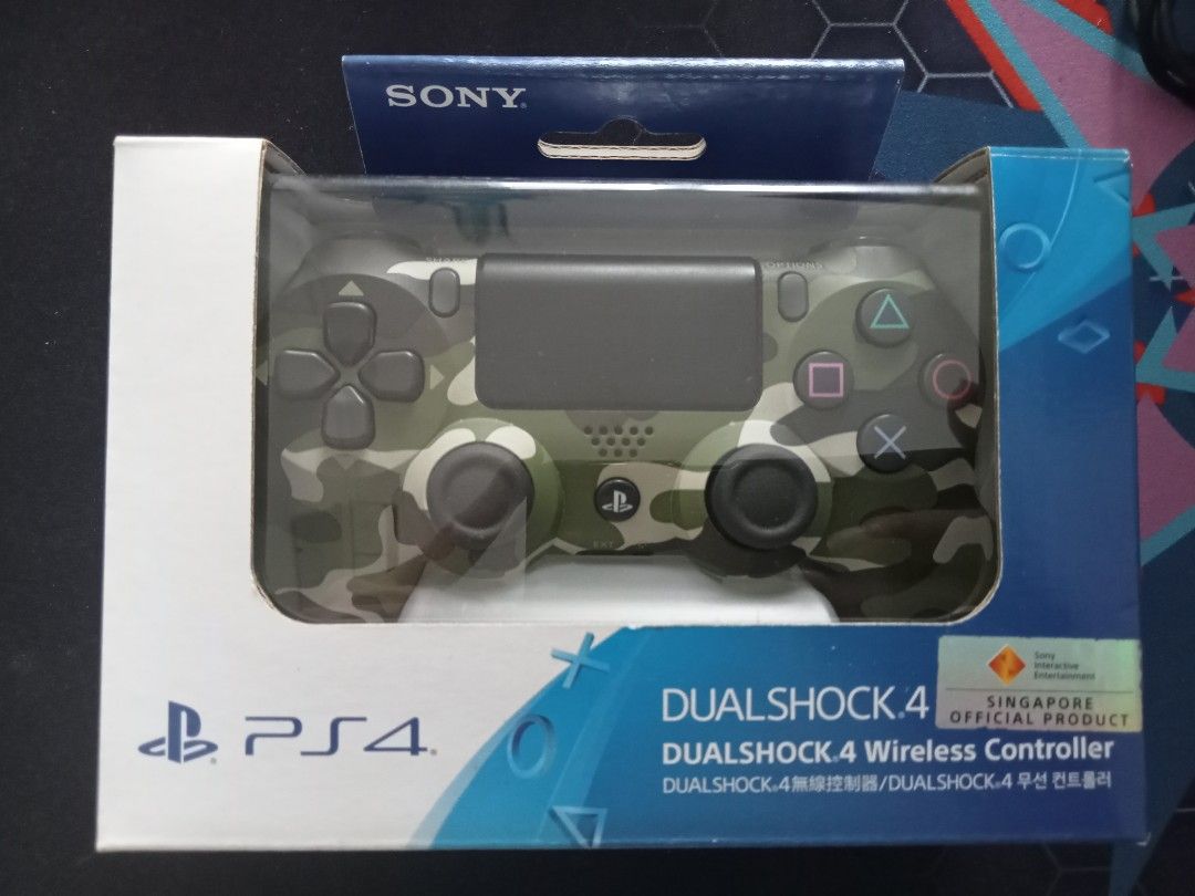 Original PlayStation 4 PS4 Controller Green Army Camo (Gen 2) With Box, Video Gaming, Gaming ...