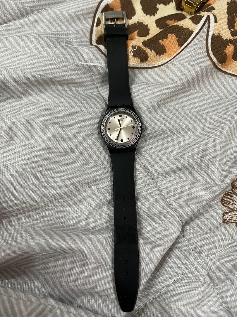 Original Swatch Black Vintage Watch on Carousell