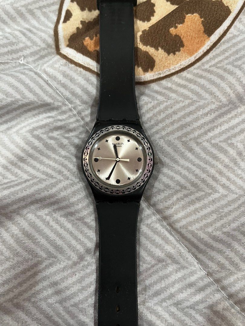 Original Swatch Black Vintage Watch on Carousell