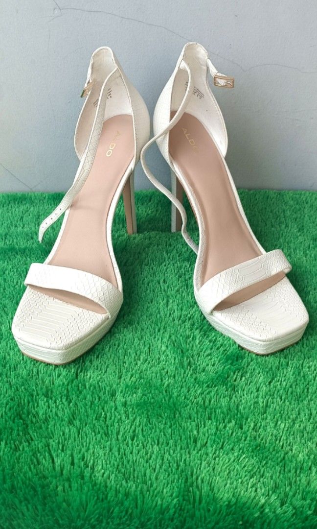 👠Original White Aldo Scarlet Stiletto Sepatu Heels 41, Fesyen Wanita ...