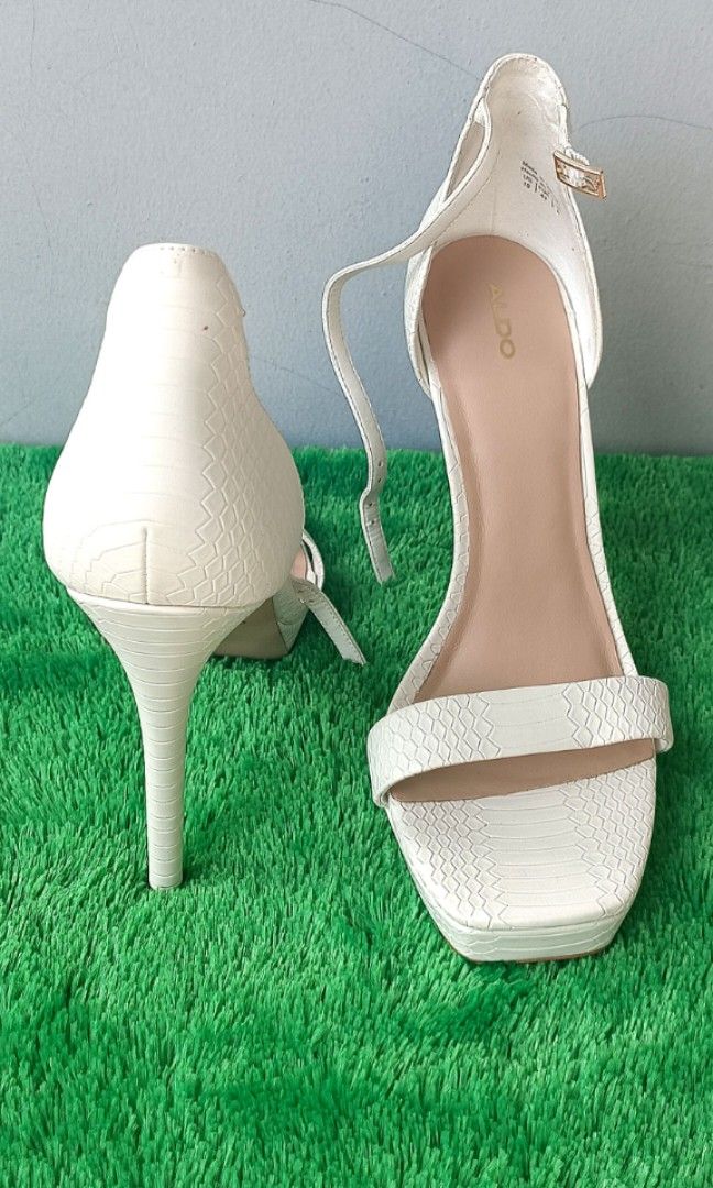 👠Original White Aldo Scarlet Stiletto Sepatu Heels 41, Fesyen Wanita ...
