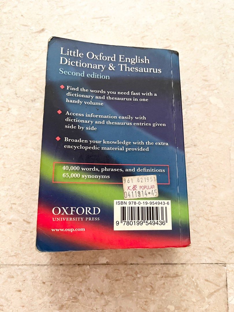 Oxford English Dictionary & Thesaurus, Hobbies & Toys, Books ...