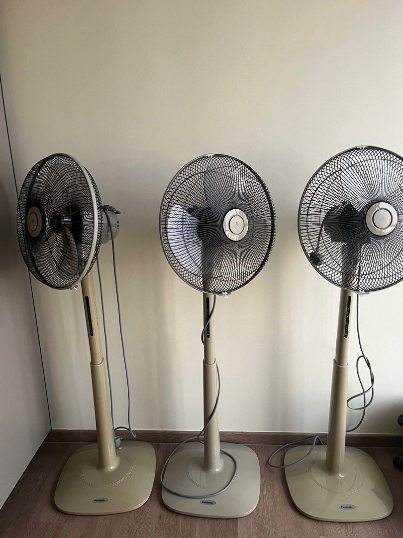 Panasonic 3 standing fans, Furniture & Home Living, Lighting & Fans ...