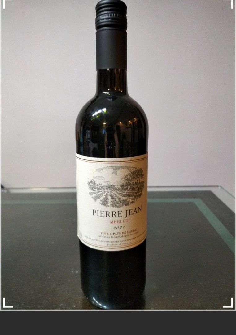 Pierre Jean Merlot 2021, Food & Drinks, Alcoholic Beverages on Carousell
