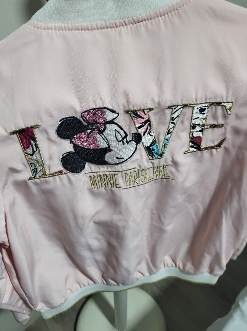 [Disney] Pink Bomber Jacket - Minnie Mouse, Babies & Kids, Babies ...