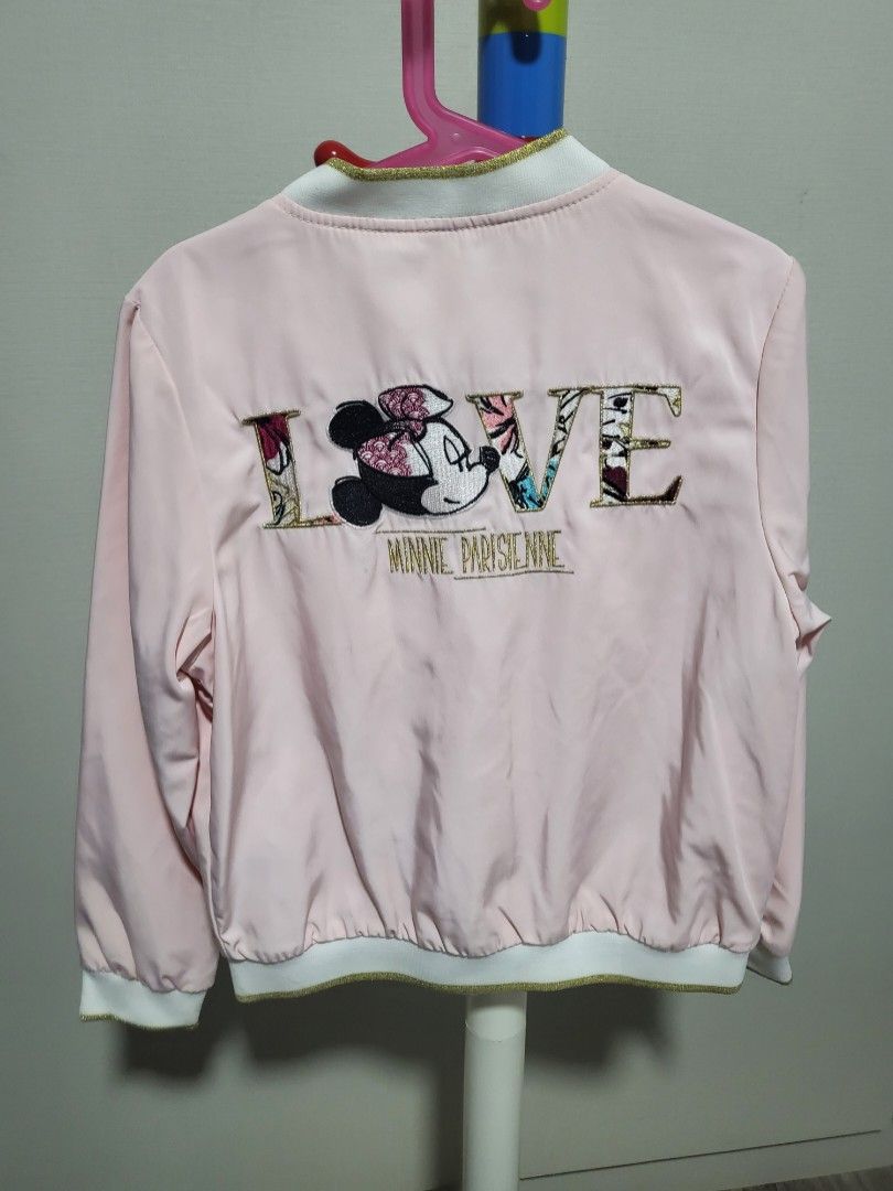 [Disney] Pink Bomber Jacket - Minnie Mouse, Babies & Kids, Babies ...