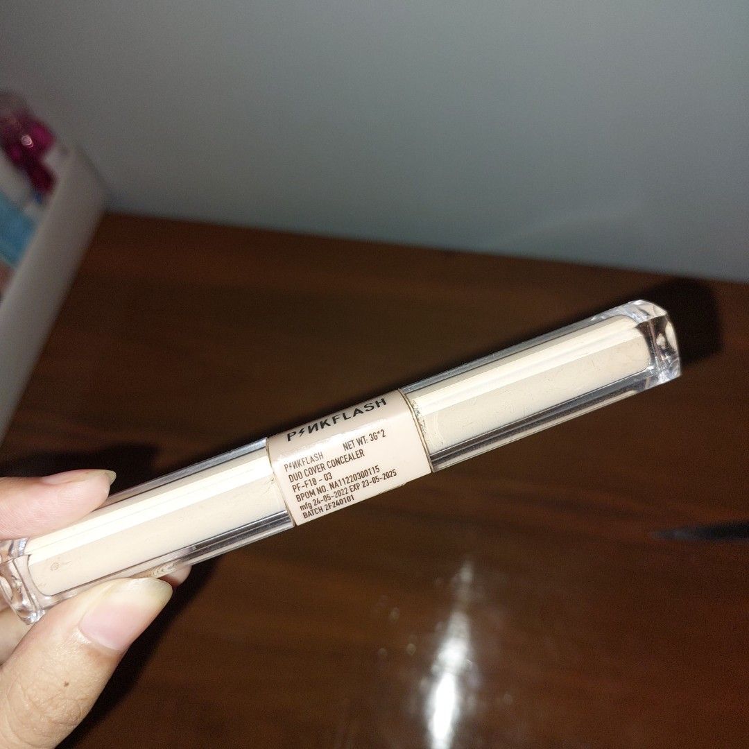 Pinkflash Doublefix 2 In 1 Dual Shade Concealer Full Coverage Brighten