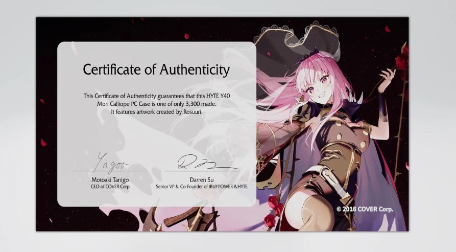 [PO till 31 July 2023] Limited Edition Hololive Mori Calliope Y40 ...