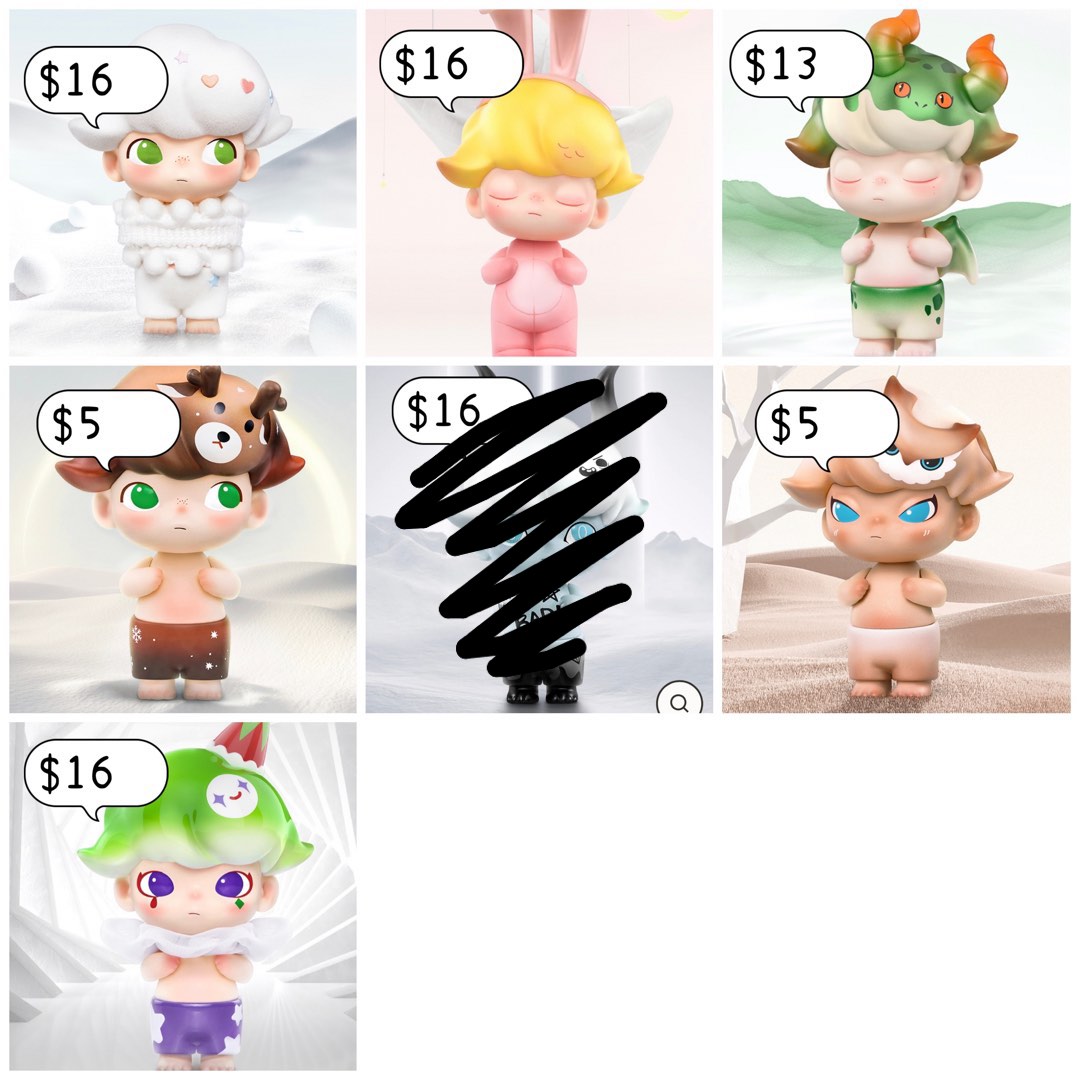 Popmart Dimoo Retro rabbit / snowman / devil / dragon /joker/ elk ...