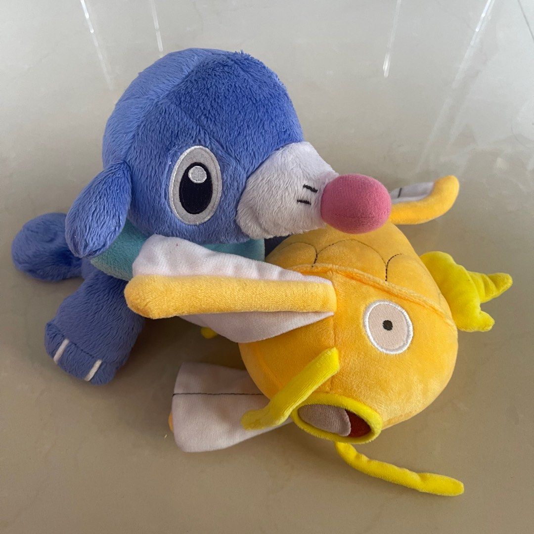Popplio and Shiny Magikarp Pokemon Plushies, Hobbies & Toys, Toys & Games on Carousell