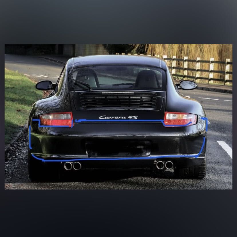 Porsche 911 Tip 997 Rear Bumper Carrera 4 & 4S Genuine Coupe Cabriolet ...