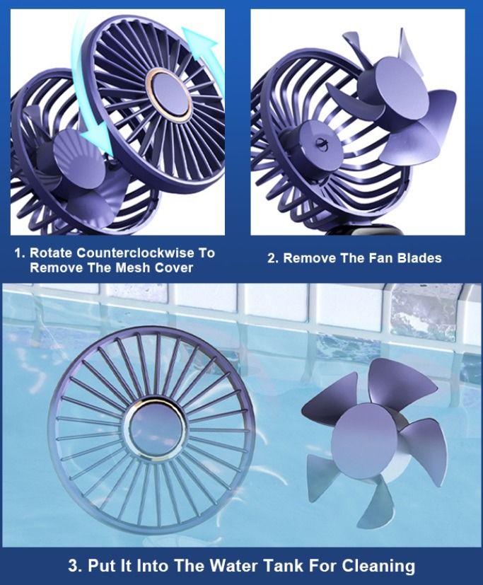 PORTABLE USB type c FAN 10000MAH RECHARGEABLE HANDHELD DESKTOP NECK ...