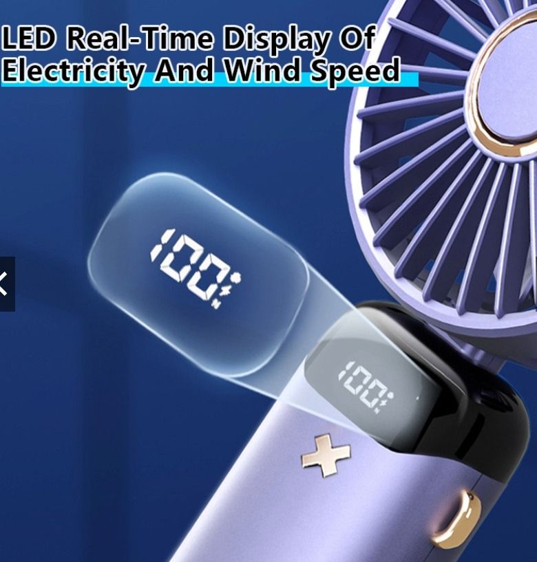 PORTABLE USB type c FAN 10000MAH RECHARGEABLE HANDHELD DESKTOP NECK ...