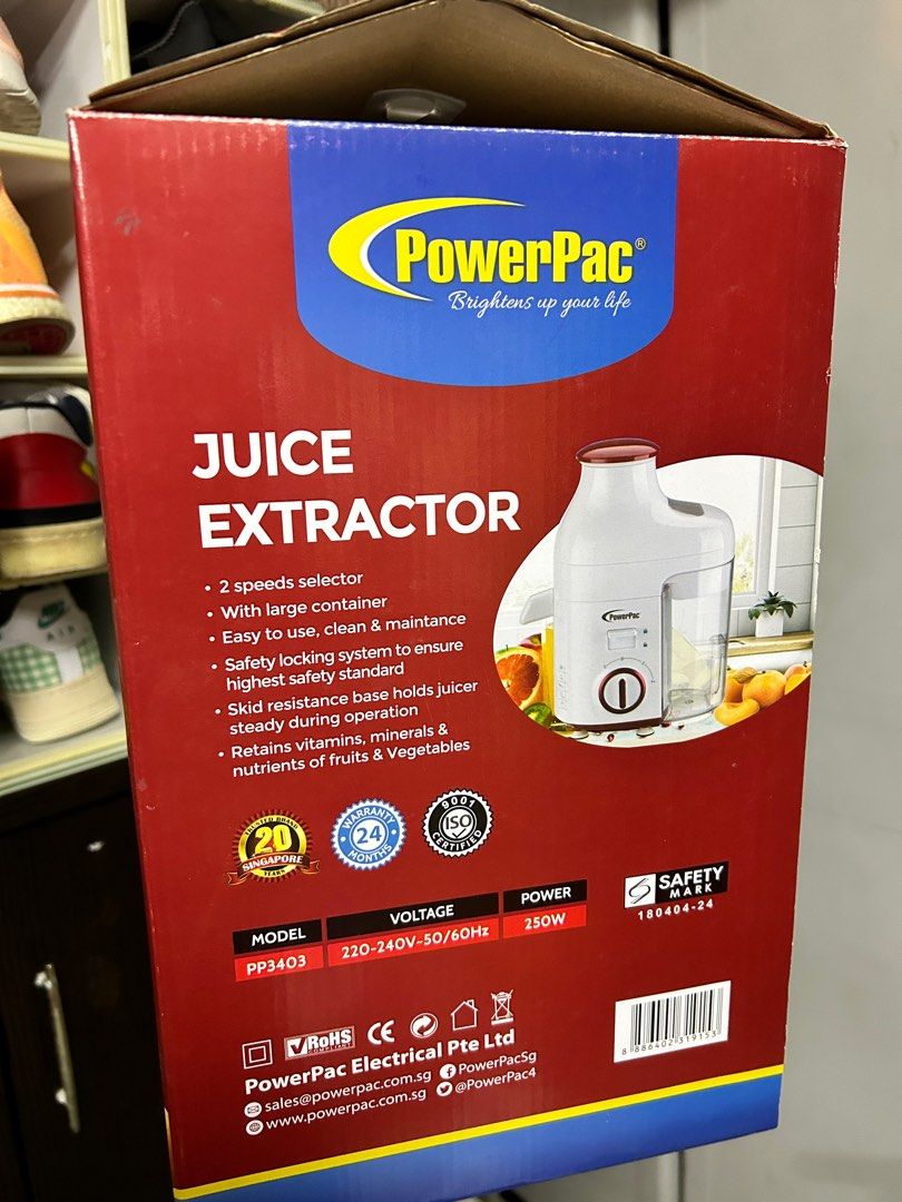 PowerPac Juice Extractor / Juicer, TV & Home Appliances, Kitchen ...
