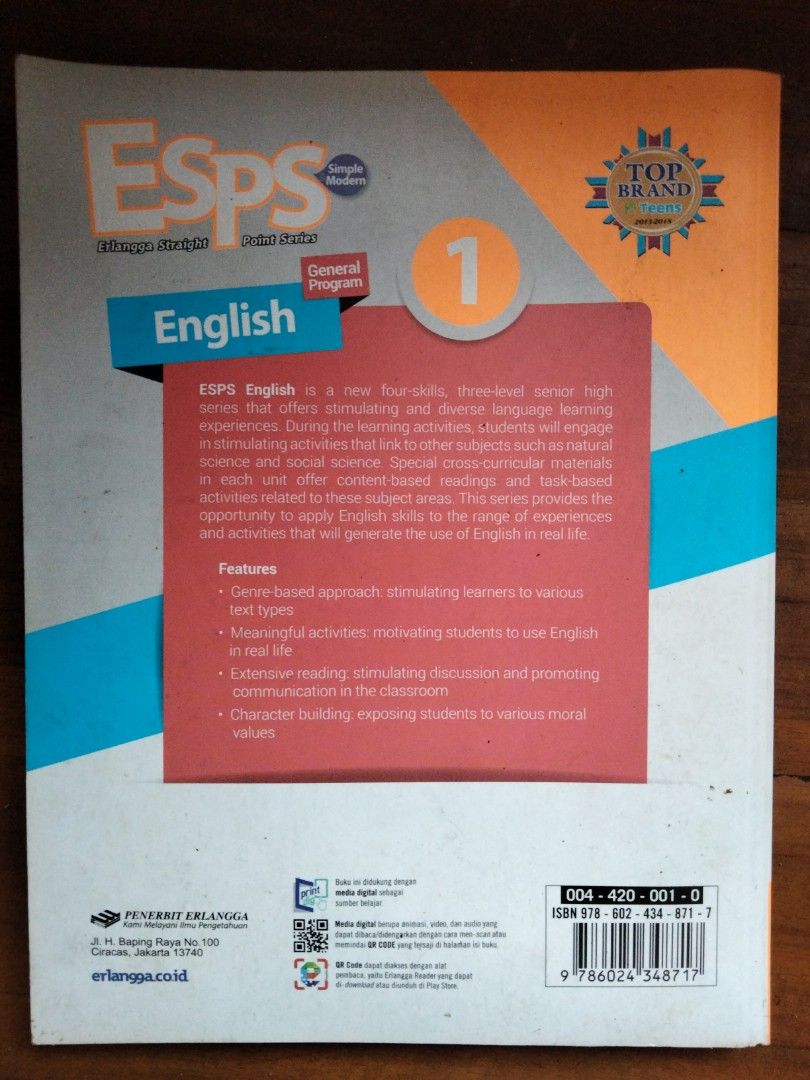 Preloved buku Esps B.Inggris SMA/MA kelas 10 Erlangga, Buku & Alat Tulis, Buku Pelajaran di ...