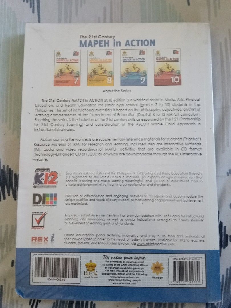 PRE-LOVED GRADE9 MAPEH BOOK, Hobbies & Toys, Stationary & Craft ...