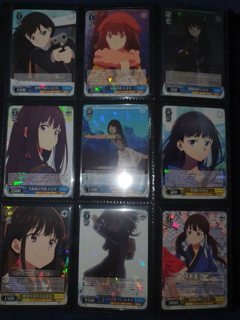 R & RR Cards Full Set - Lycoris Recoil Weiss Schwarz, Hobbies & Toys ...