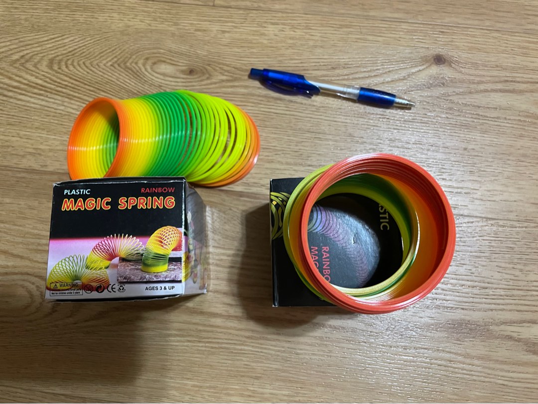 Rainbow colored Spring toy, Hobbies & Toys, Toys & Games on Carousell