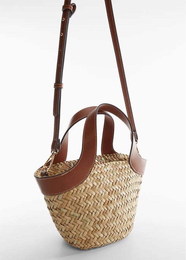 MANGO Rattan Natural Fibre Carrycot, Women's Fashion, Bags & Wallets ...