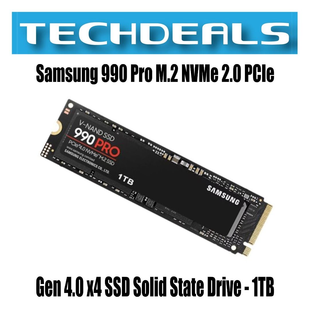 Samsung 990 Pro M.2 NVMe 2.0 PCIe Gen 4.0 x4 SSD Solid State Drive ...