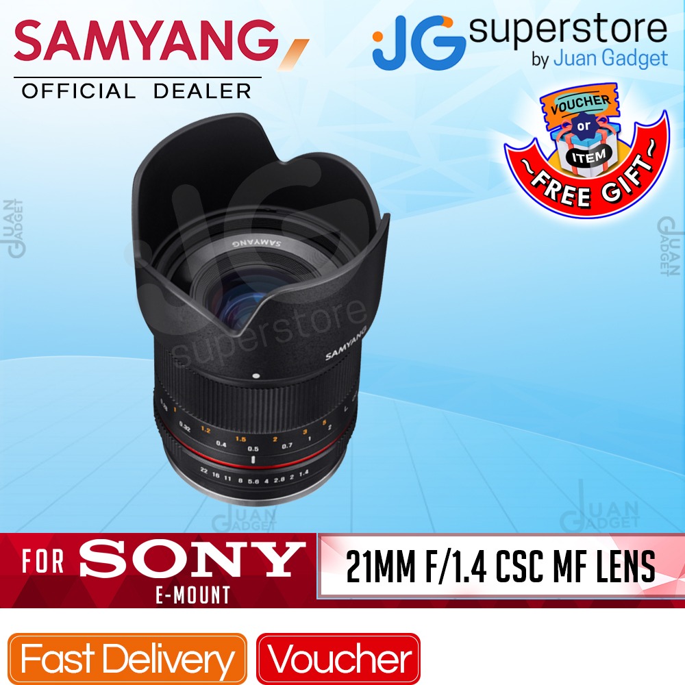 Samyang MF 21mm f1.4 CSC Lens for Sony Mirrorless E-Mount APS-C Black ...