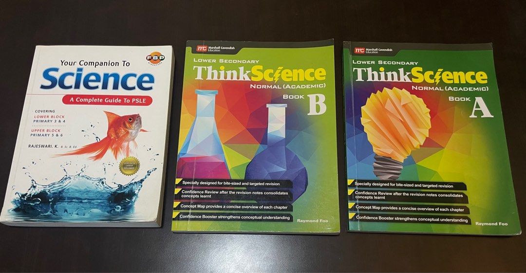 Science English and Maths textbooks for P5,6, Sec 1 and Class X (10 ...