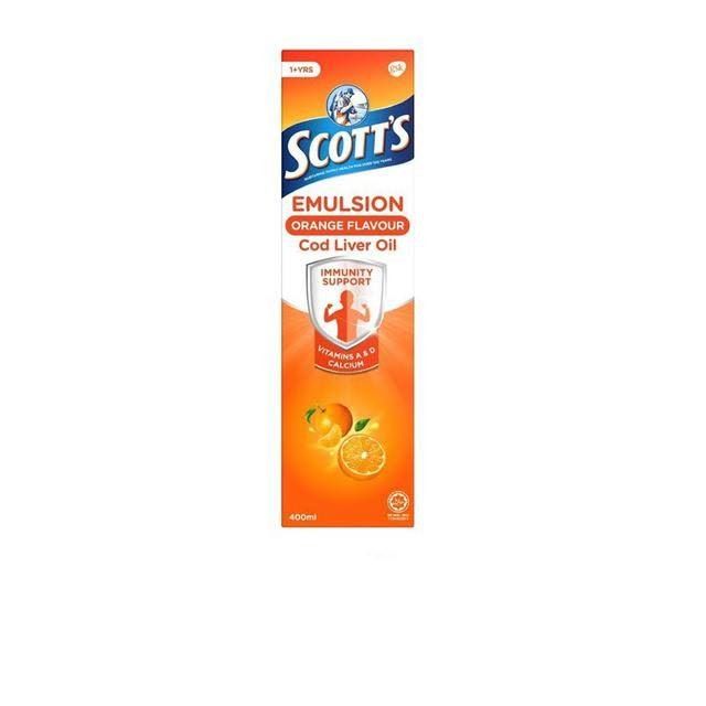 Scotts emulsion orange cod liver oil 400ml, Health & Nutrition, Health ... Scotts emulsion orange cod liver oil 400ml, Health & Nutrition, Health ...