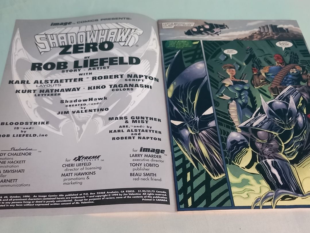 ShadowHawk #0 Image Comics October 1994, Hobbies & Toys, Books ...