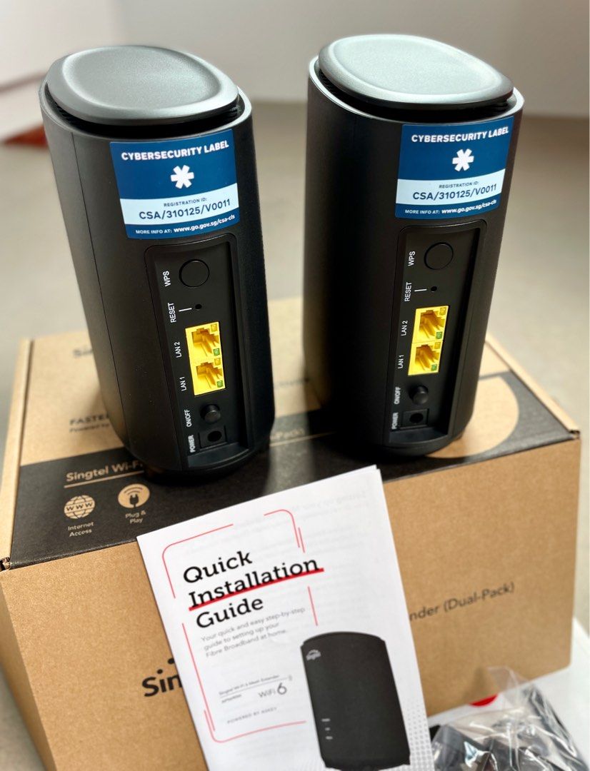 Singtel Wifi 6 Mesh Extender ( Dual Pack ) - original, Computers & Tech ...