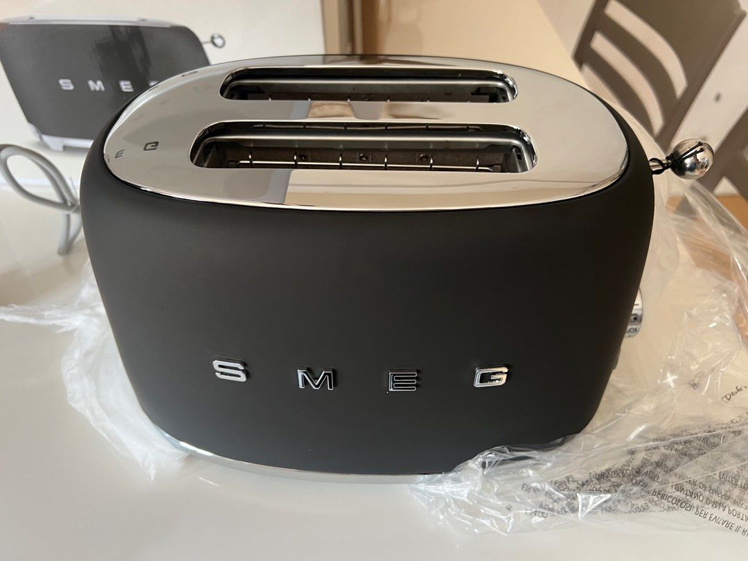 SMEG matte black toaster on Carousell