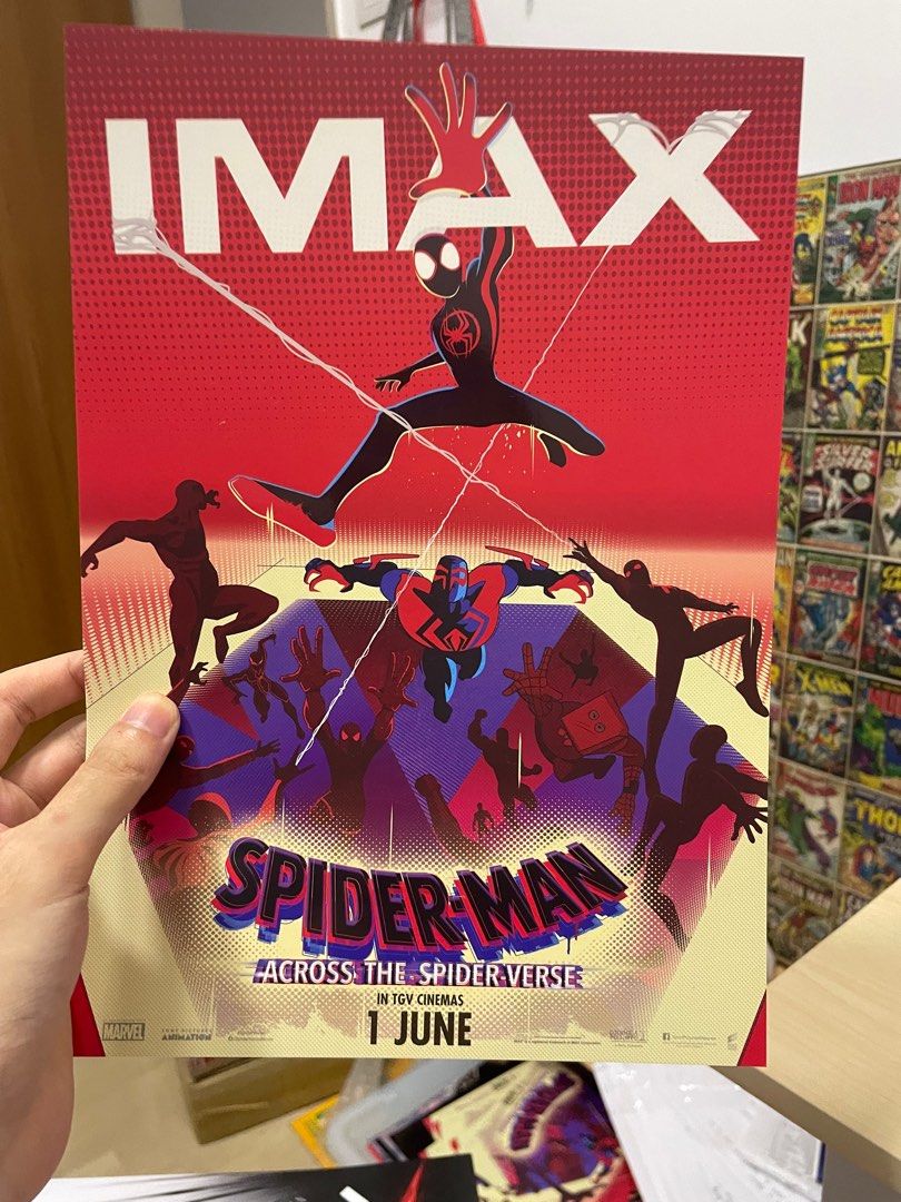 Spider-man across the spiderverse imax poster, Hobbies & Toys ...