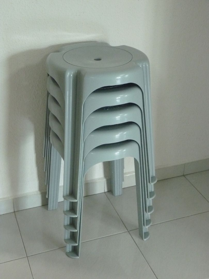 Stackable Plastic Stools, Furniture & Home Living, Furniture, Chairs on ...